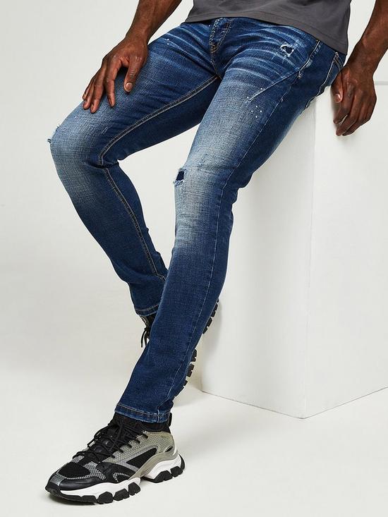 Alessandro Zavetti Raneiro Slim Fit Jeans - Blue – DesignerMenswear